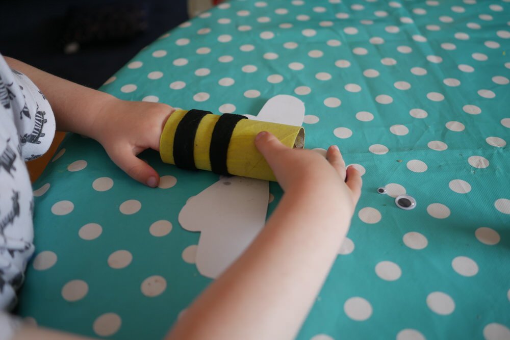 Toilet Roll Bumblebee Craft for Kids - Two Hearts One Roof
