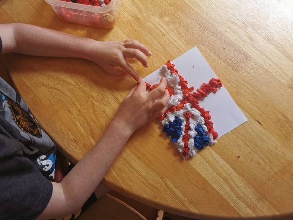 Queens Platinum Jubilee Craft - Tissue Paper Union Jack Flag